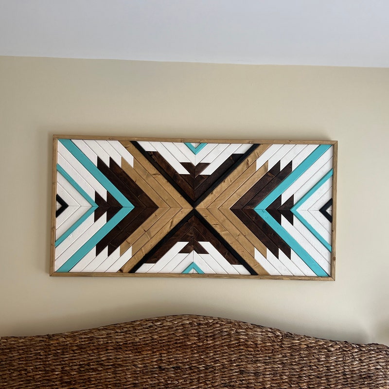 Aztec Wood Wall Art - Etsy