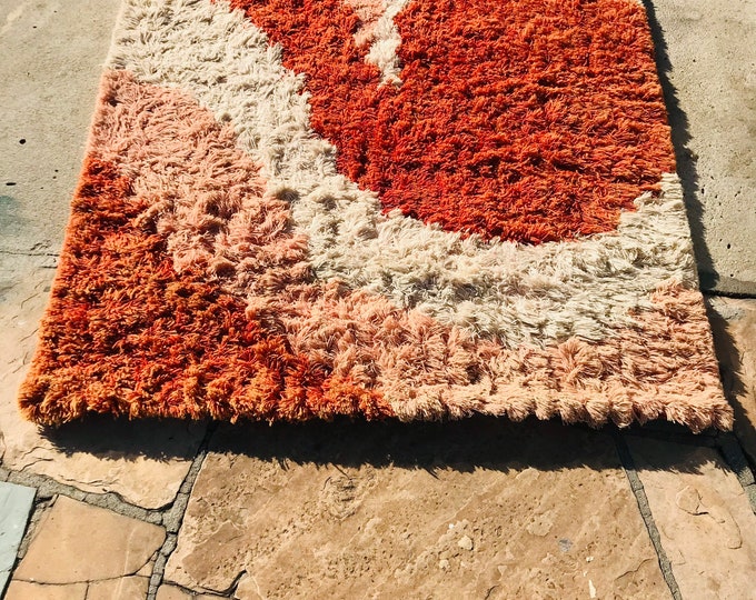 MCM 1970s Spiral Multicolor Rya Rug 5x7 Danish Modern - Etsy
