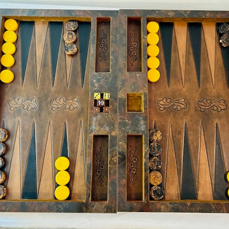 Vintage Backgammon - Etsy