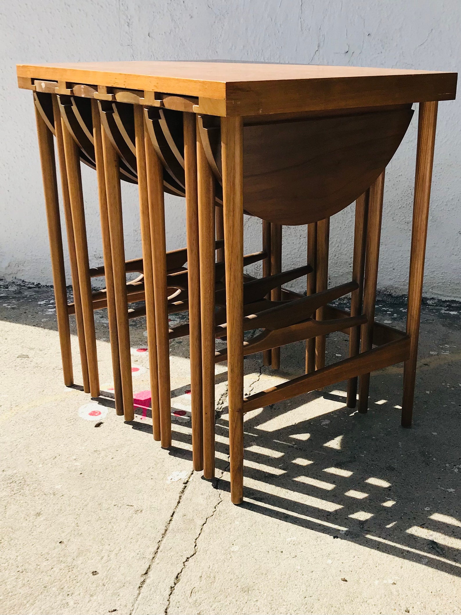 Bertha Schaefer MCM 1950s Set of Four Nesting Tables in Side Table ...