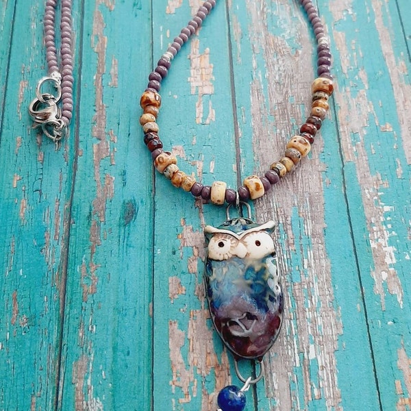 Rustic Bead Necklace - Etsy