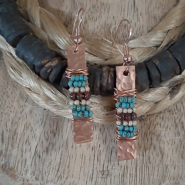 Rustic Earrings - Etsy