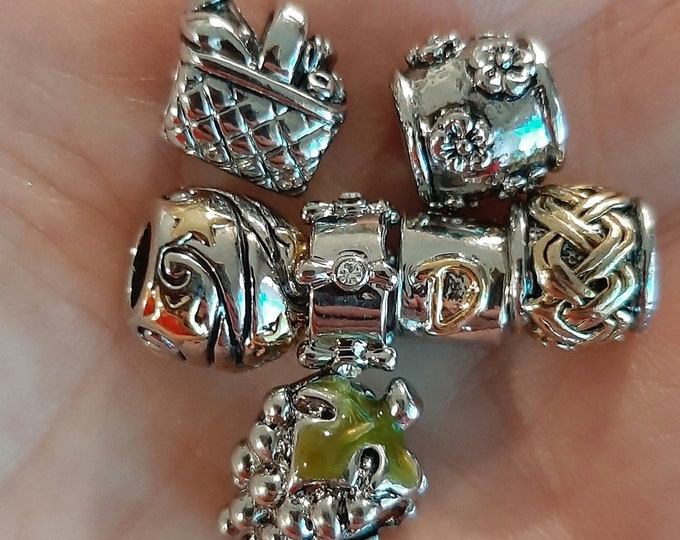 Sterling Silver European Charms, Bracelet Charms, Jewelry Making - Etsy