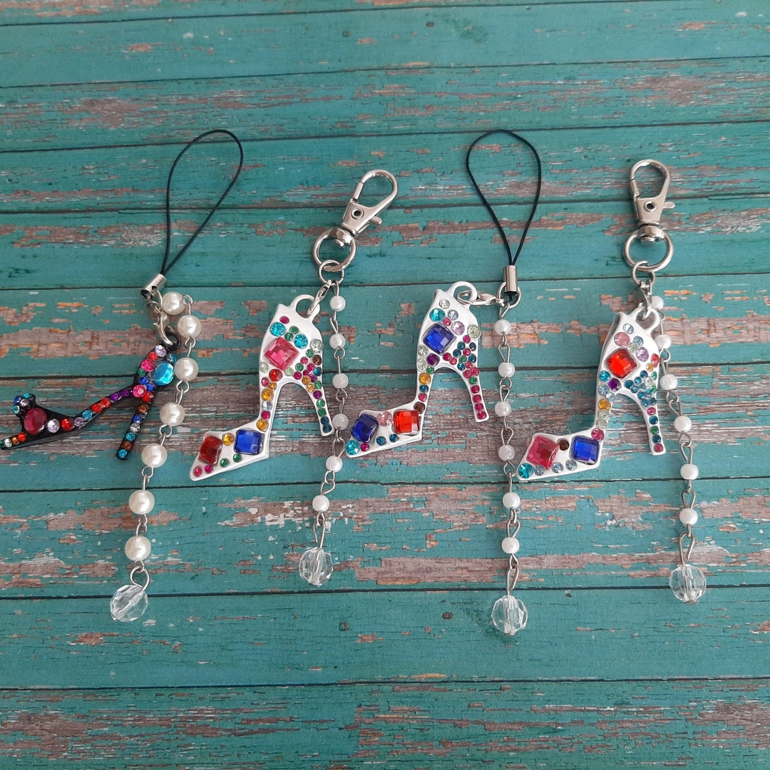 High Heel Rhinestone Keychains - Etsy
