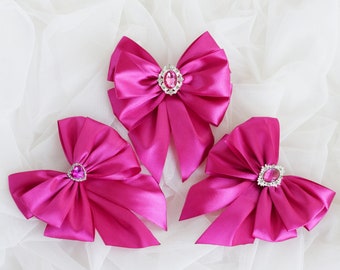 Christmas Tree Bows Satin Tree Bows Xmas Navy Blue Bows Decorative Bows ...