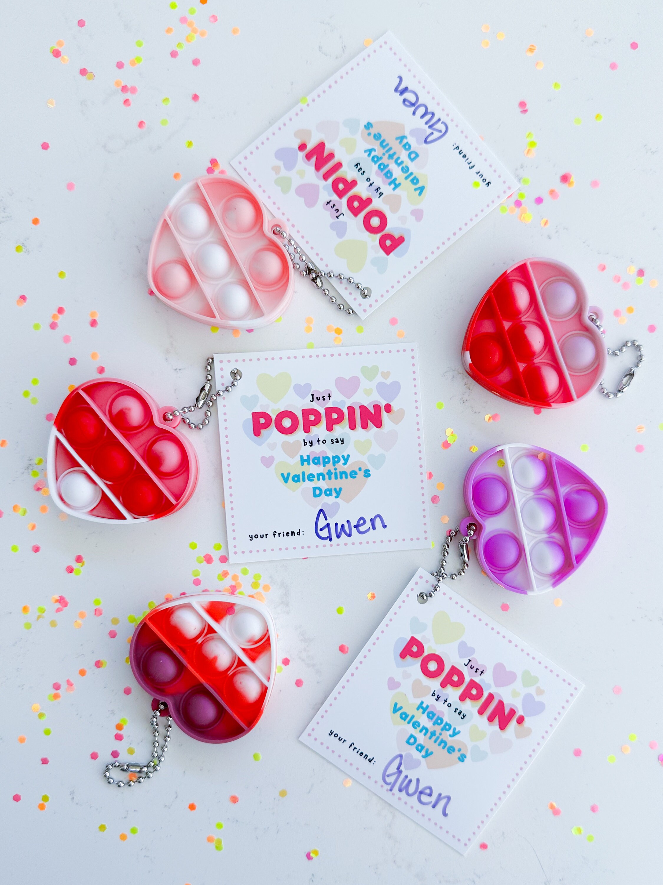 PRINTABLE Valentine Cards, Popper Valentines, Pop It Fidgit Valentines ...