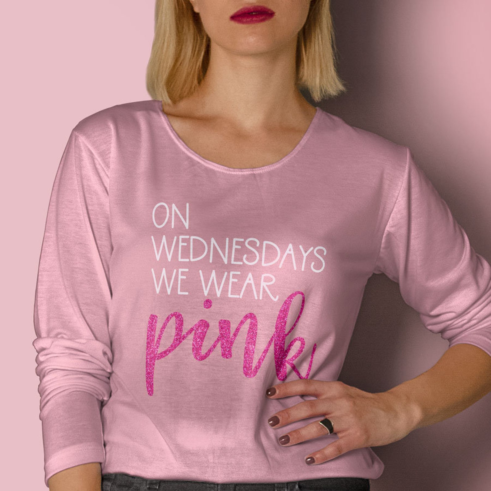 Mean Girls Inspired "on Wednesdays We Wear Pink" SVG + PNG Cut Files - Etsy