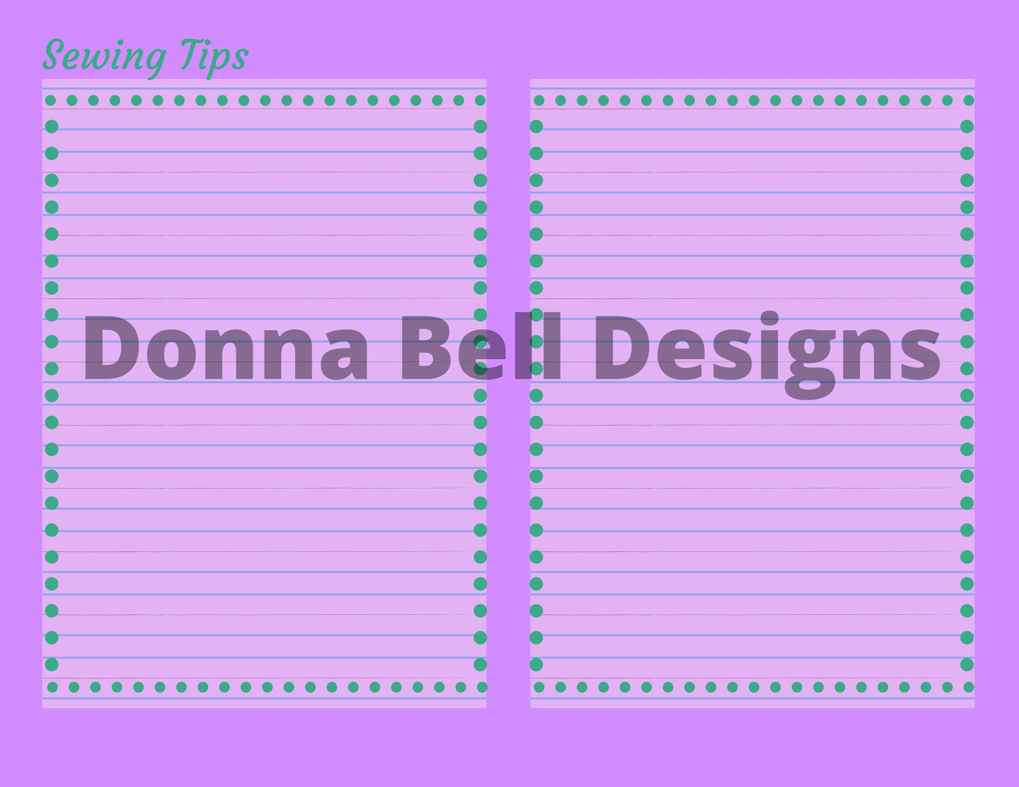 Digital Sewing Journal Pages 9 Prints on 11 X 8.5 - Etsy