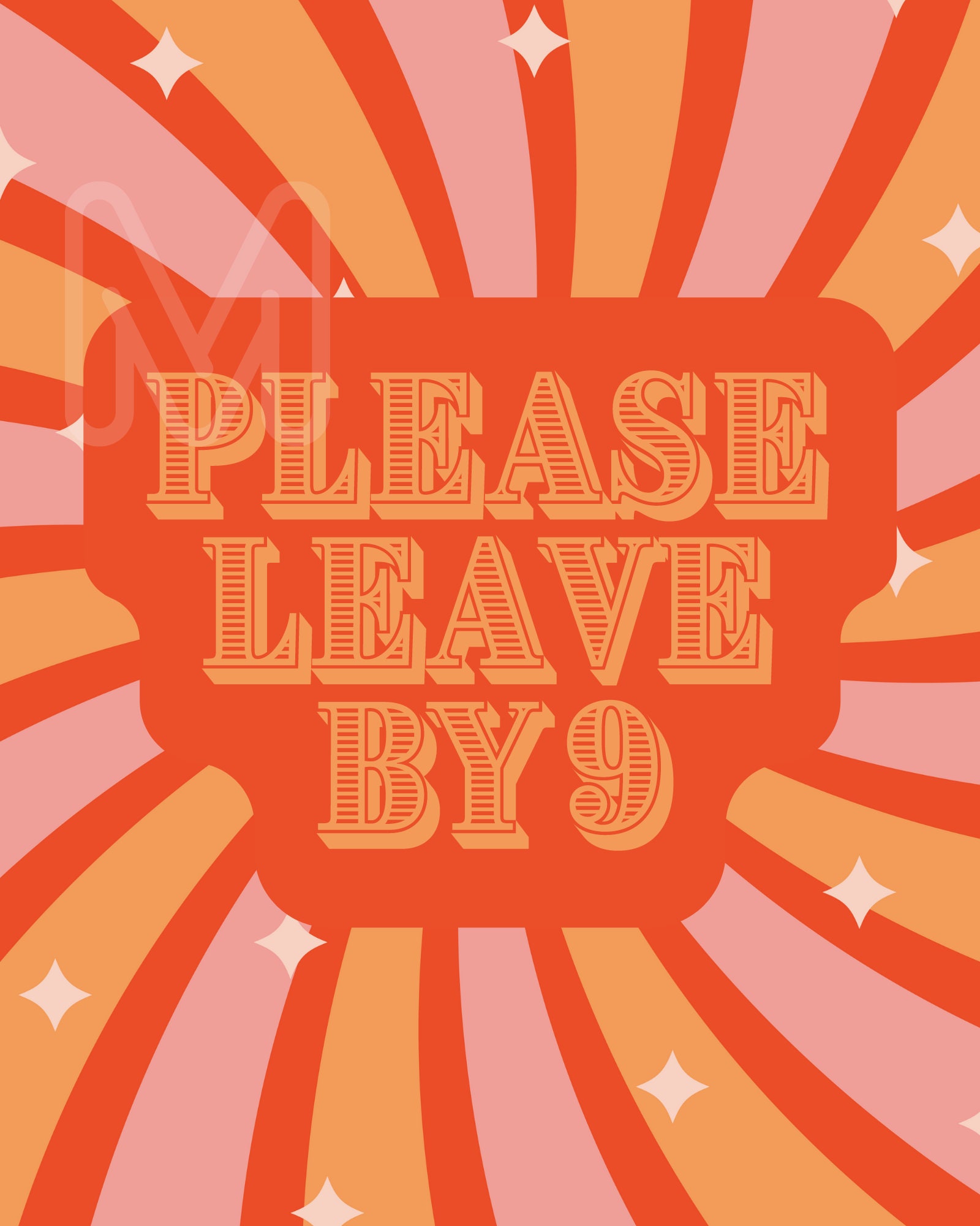 Please Leave by 9 Funny Novelty Home Kitchen House Sign Retro Vintage ...