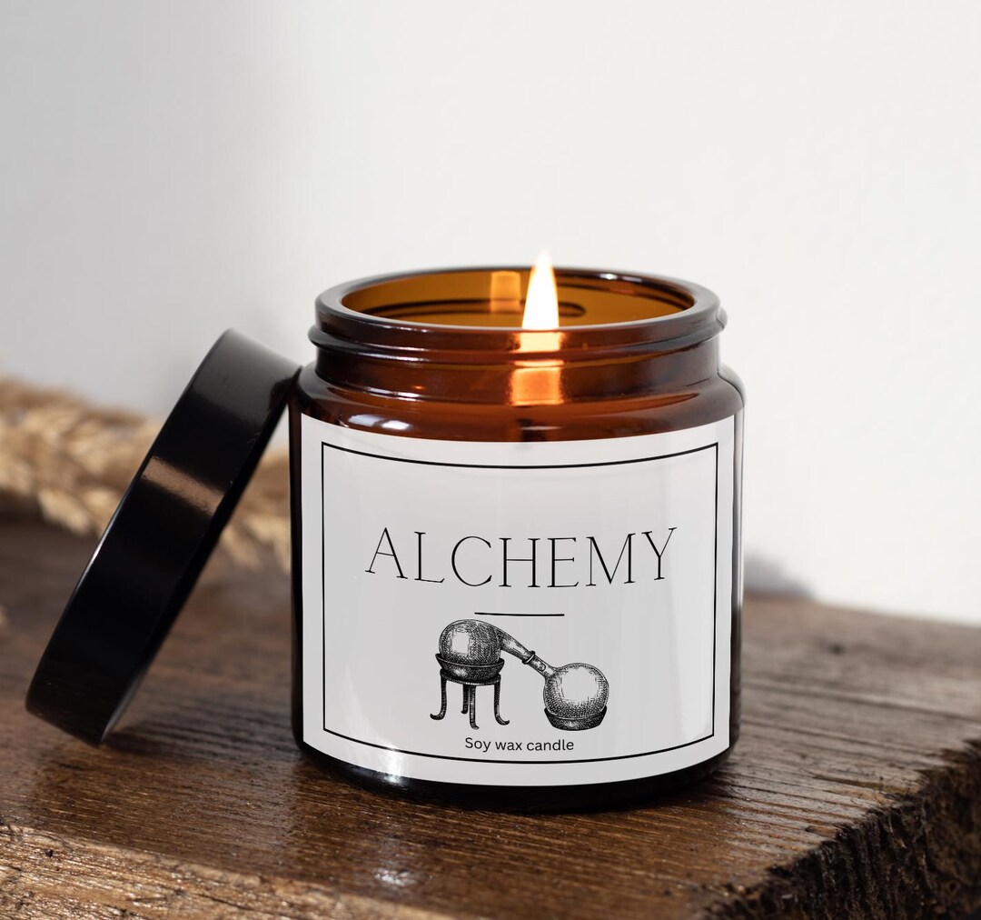 Alchemy Candle | Dark Academia Bookish Decor | Moody Gothic Library ...