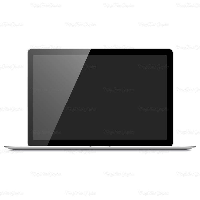 MacBook Pro - Laptop Computer Clipart - Silver Laptop Clip Art - Blank ...