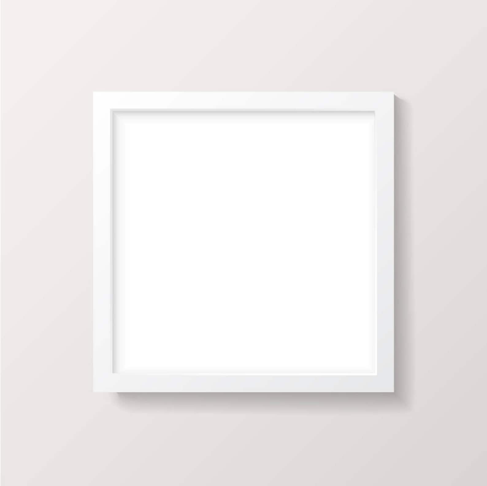 Square Frame Mockup - White Picture Frame - Empty Frame - Product Mock ...