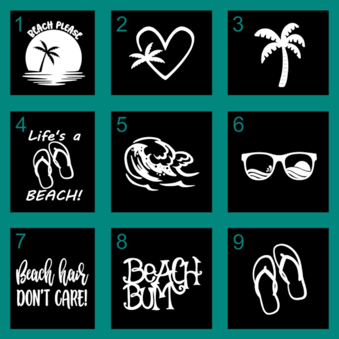 White Beach Decals - Etsy