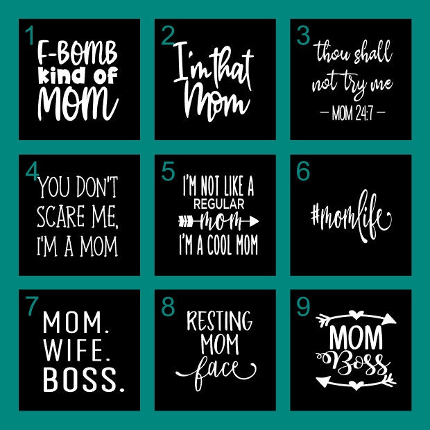 10" Mom Decals - Etsy