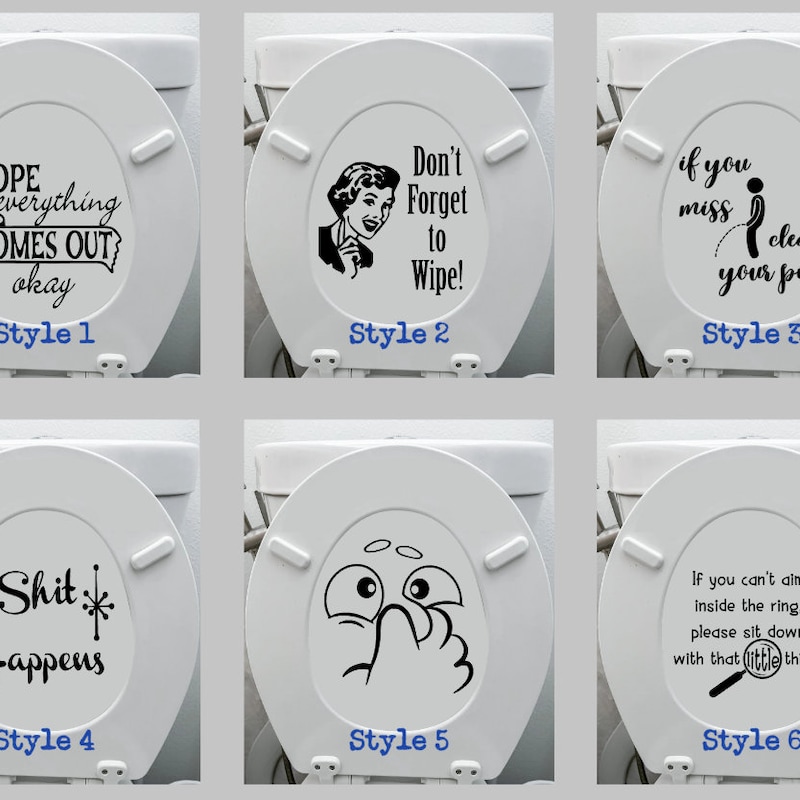 Funny Toilet Decal - Etsy