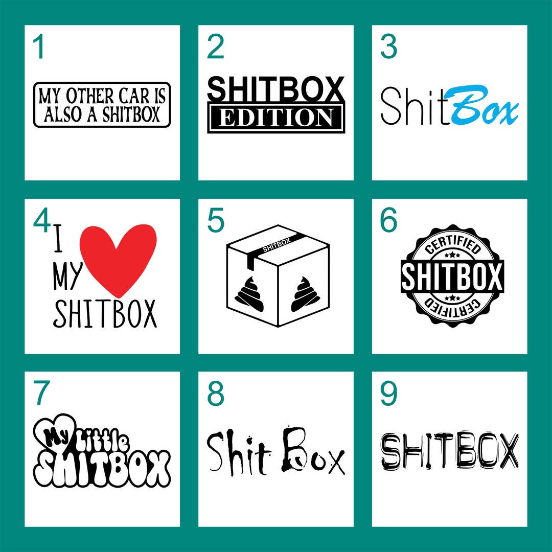 6" Shitbox Decals - Etsy