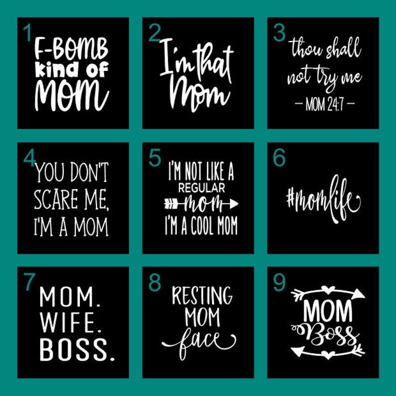 3" Mom Decals - Etsy