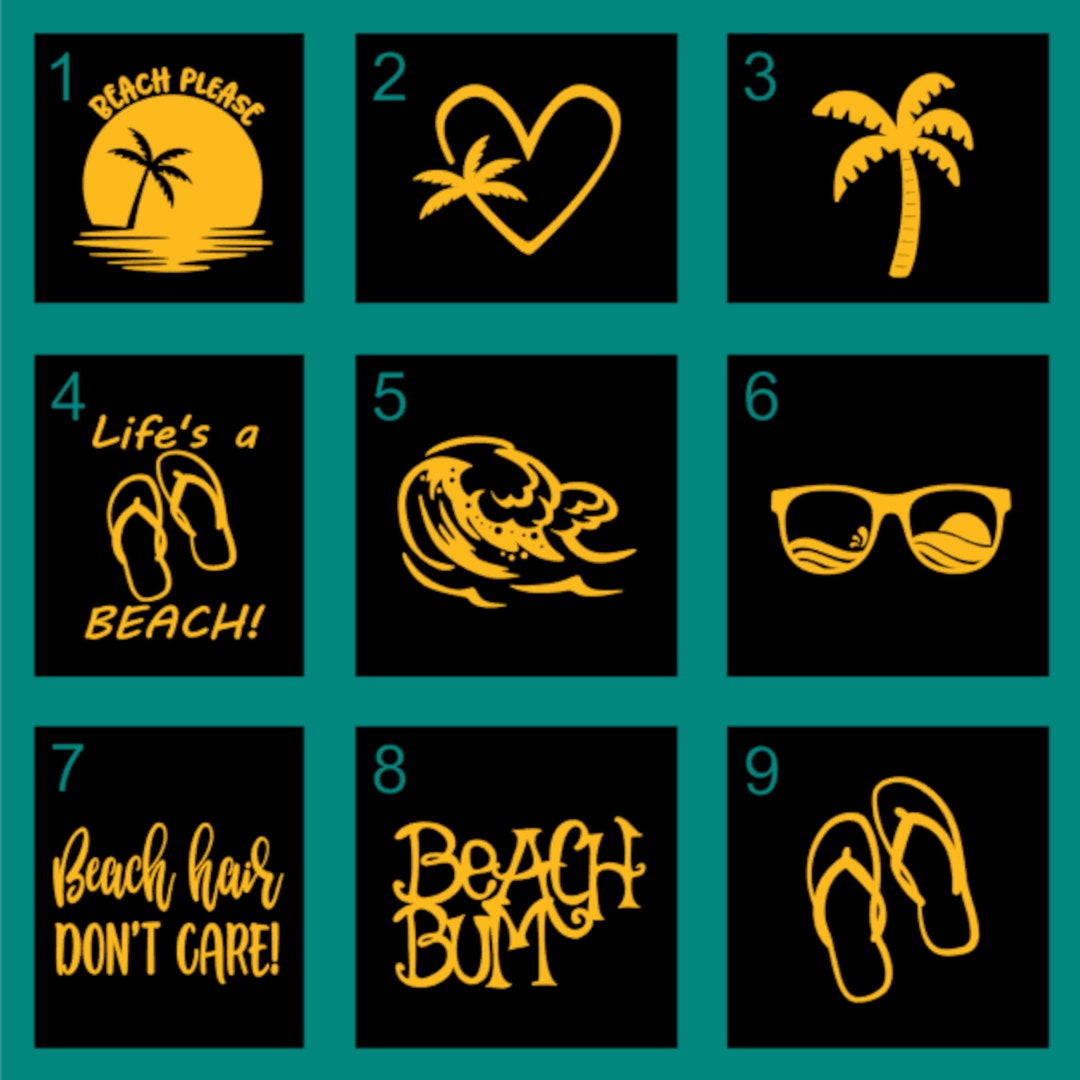 Yellow Beach Decals - Etsy