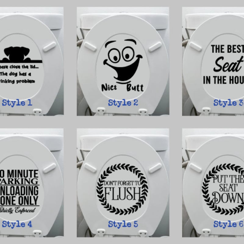 Funny Toilet Decal - Etsy
