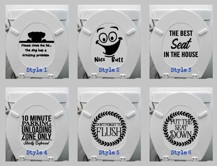 Toilet Seat Decals 2 - Etsy