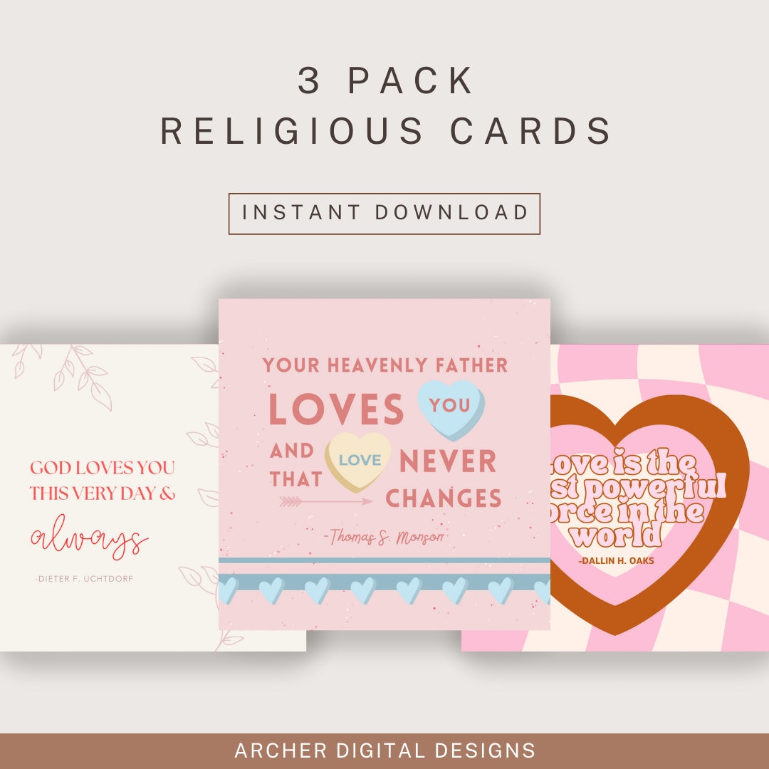 Religious Valentine’s Day Card, LDS Card for Ministering, Young Women's ...