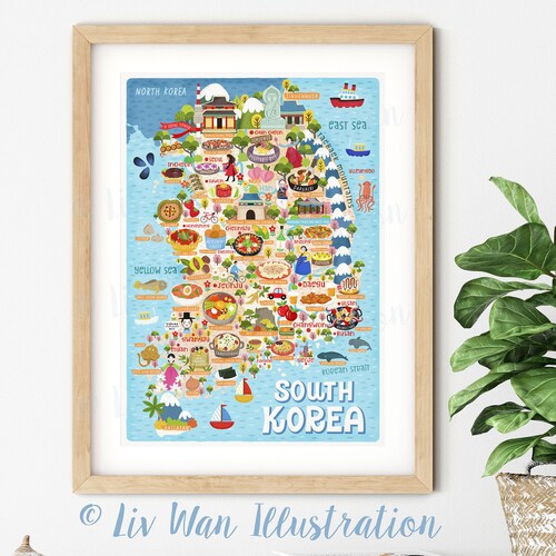 Busan Map Print South Korea Map Art Poster City Map Wall - Etsy