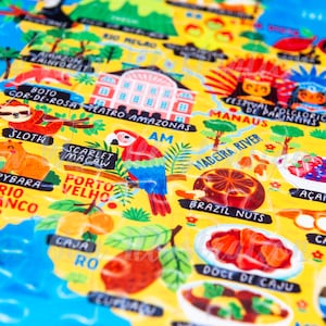 Brazil Map Puzzle - Map of Brazil - Brazil Map - Puzzle Gift ...