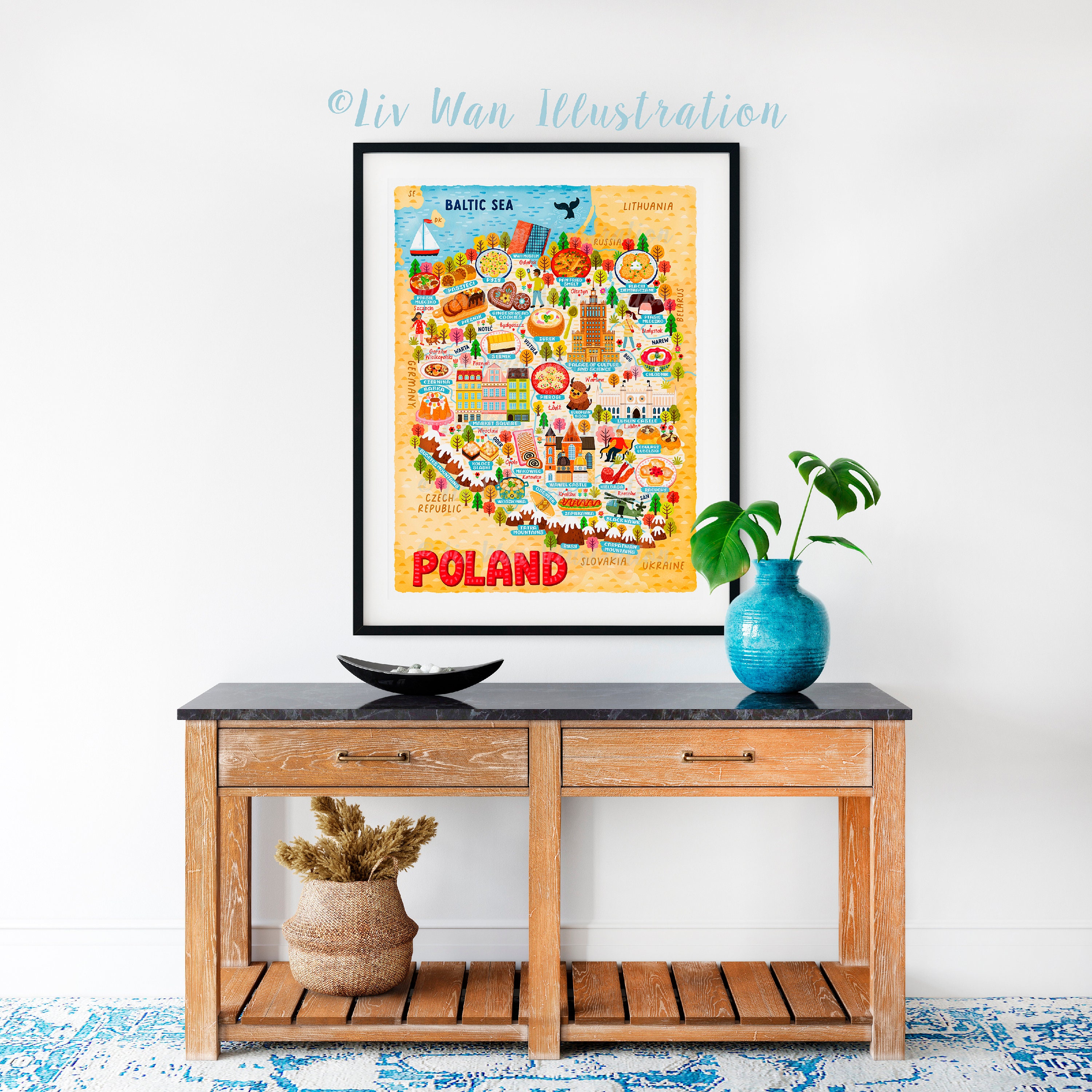 Poland Map Poster. Beautiful Wall Art. Ships Regionally - Etsy UK