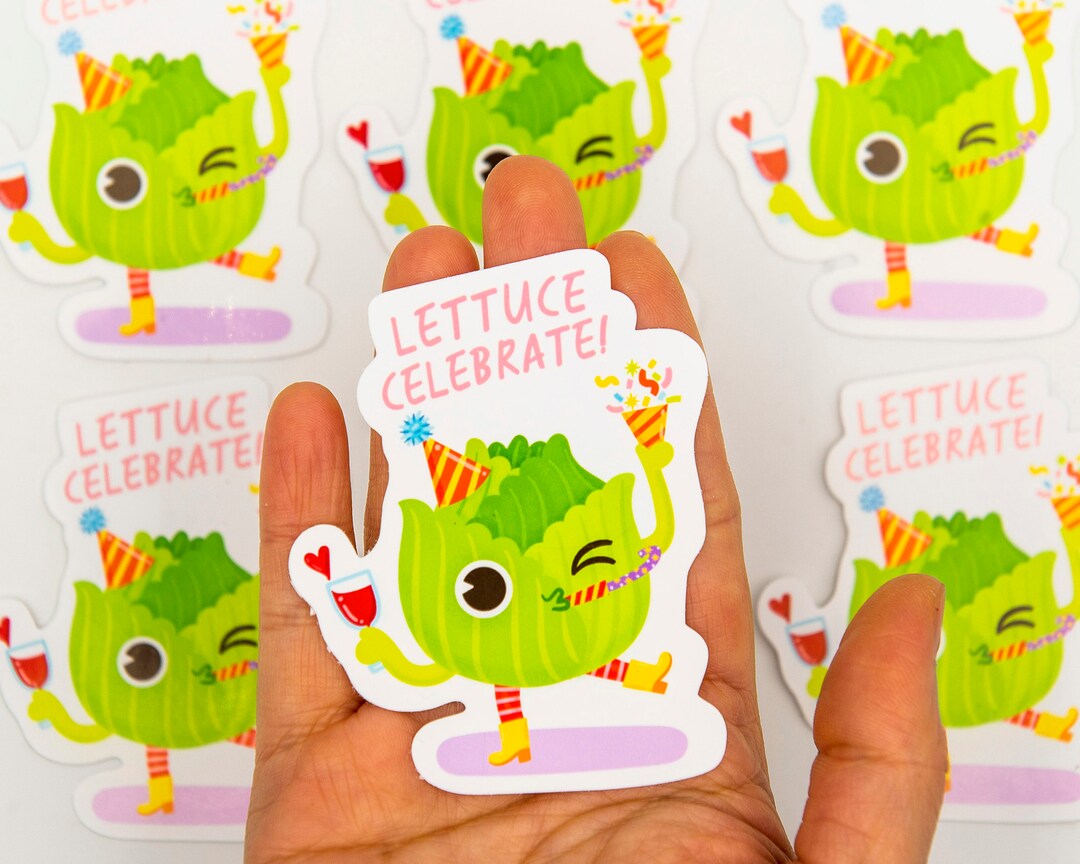 Lettuce Sticker, Vinyl Sticker, Laptop Decal, Cute Sticker, Funny ...
