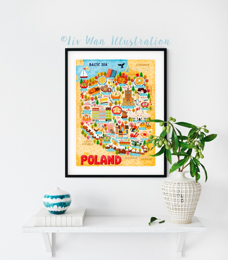 Poland Map Poster. Beautiful Wall Art. Ships Regionally - Etsy UK