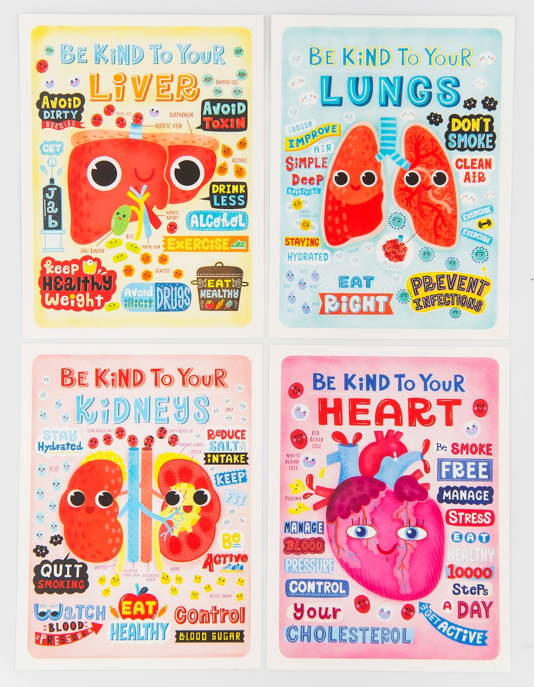 Human Anatomy Art Entire Collection of "be Kind to Yourself" Four ...