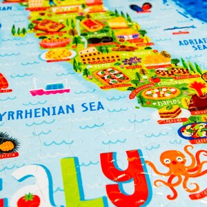 Italy Map Puzzle - Map of Italy - Italy Map - Puzzle Gift - Illustrated ...