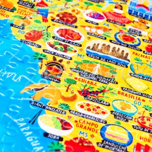 Brazil Map Puzzle - Map of Brazil - Brazil Map - Puzzle Gift ...