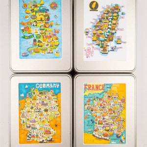 Spain Map Puzzle Map of Spain Spain Map Puzzle Gift Illustrated Spain ...