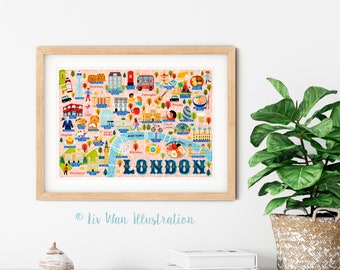 London Heart Print, London Map Print, Heart Map Print, Choose Any ...