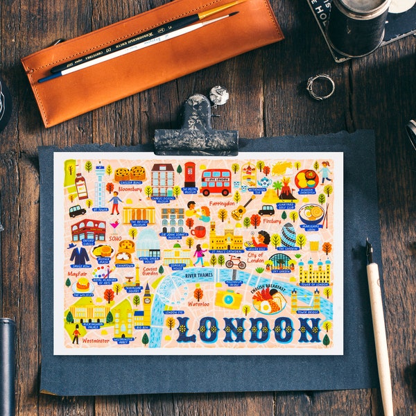 London Postcard - Etsy UK