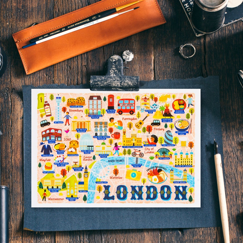 London Postcard - Etsy UK