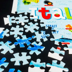 Italy Map Puzzle - Map of Italy - Italy Map - Puzzle Gift - Illustrated ...