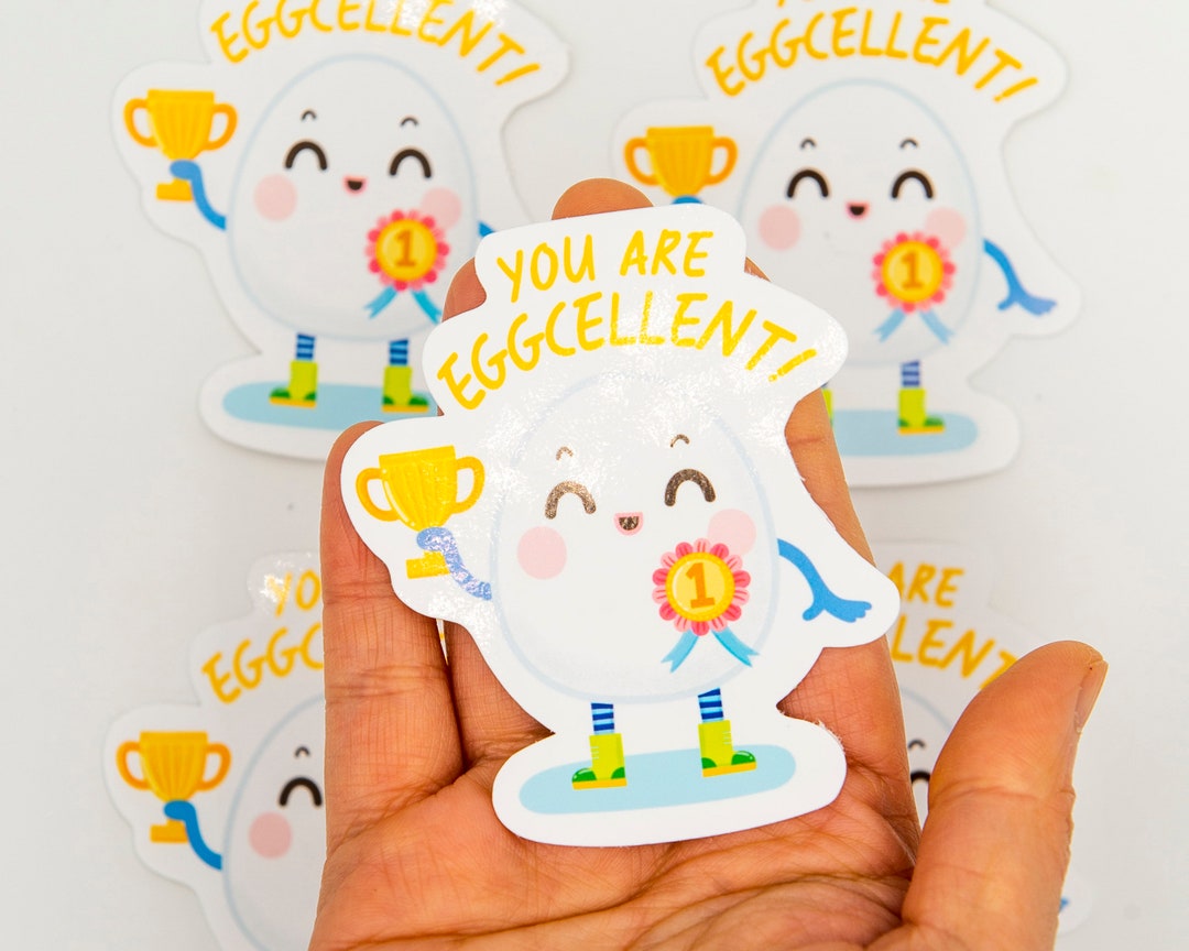 Egg Sticker, Cute Egg Sticker, Vinyl Sticker, Laptop Decal, Cute ...