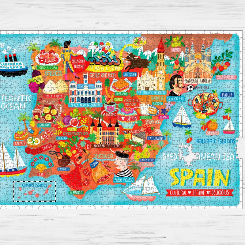 Puzzle Spain 1000 - Etsy UK