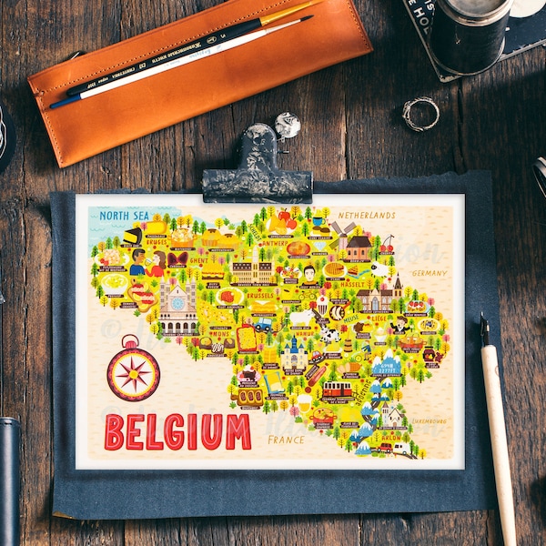 Belgium Postcard - Etsy