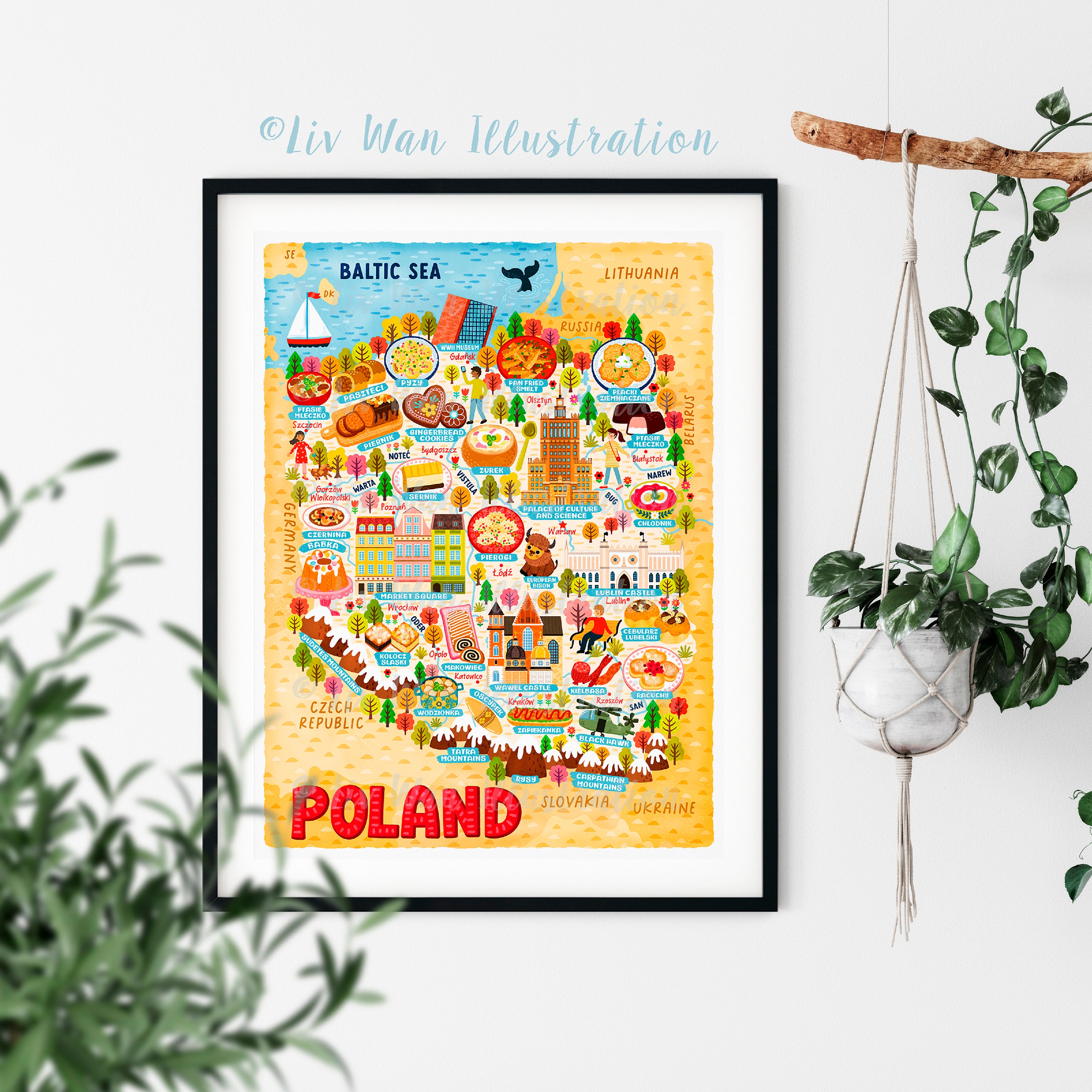 Poland Map Poster. Beautiful Wall Art. Ships Regionally - Etsy UK