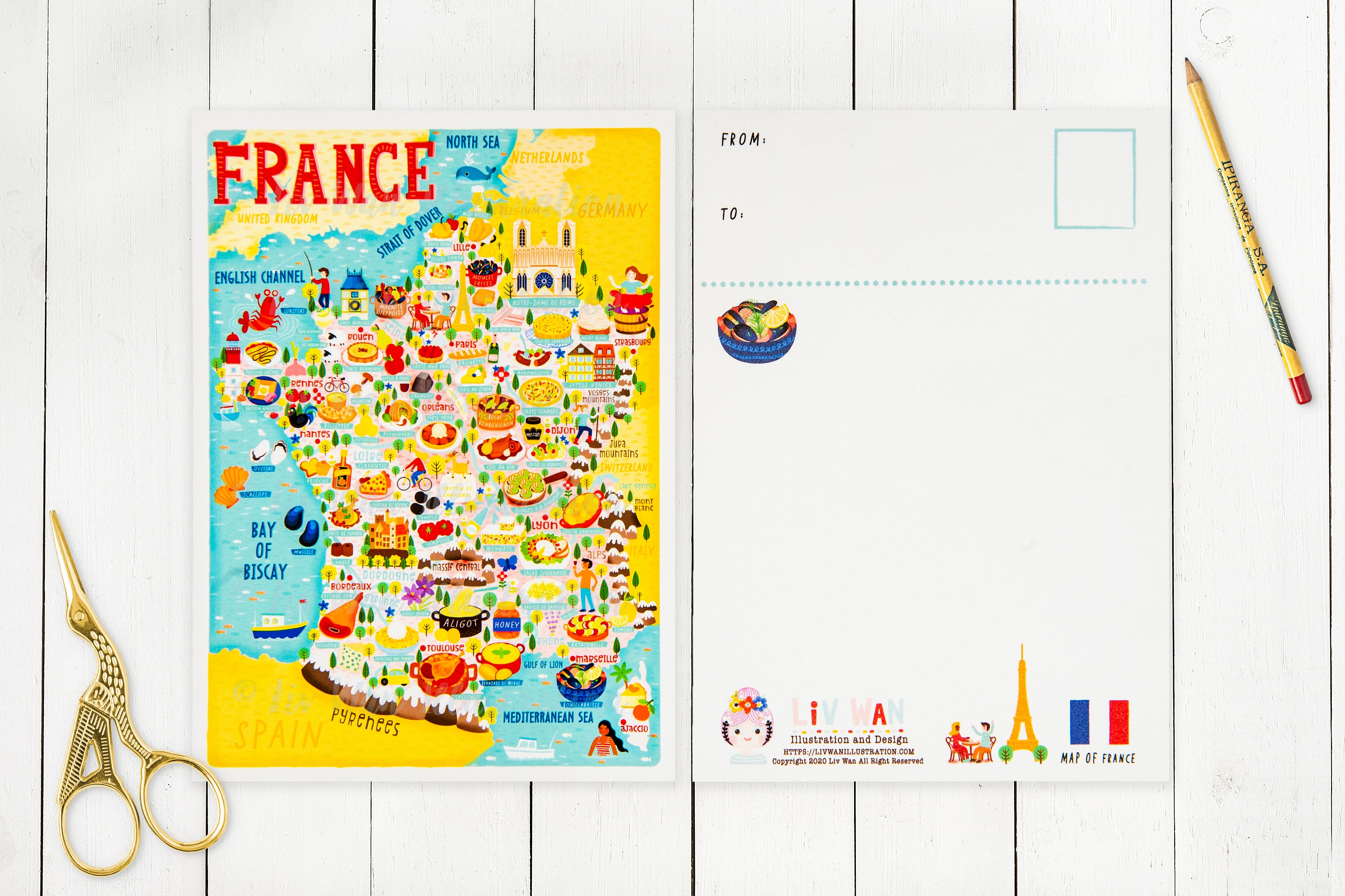 Postal De Francia Para Imprimir