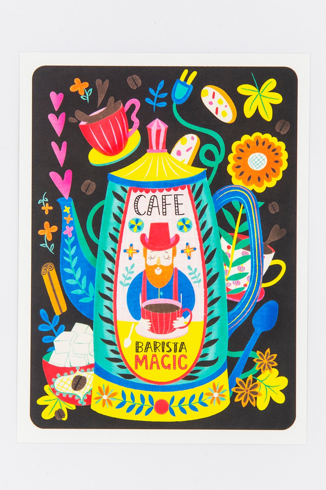 Barista Magic Postcard. A6 Coffee Lovers Series Postcard - Etsy
