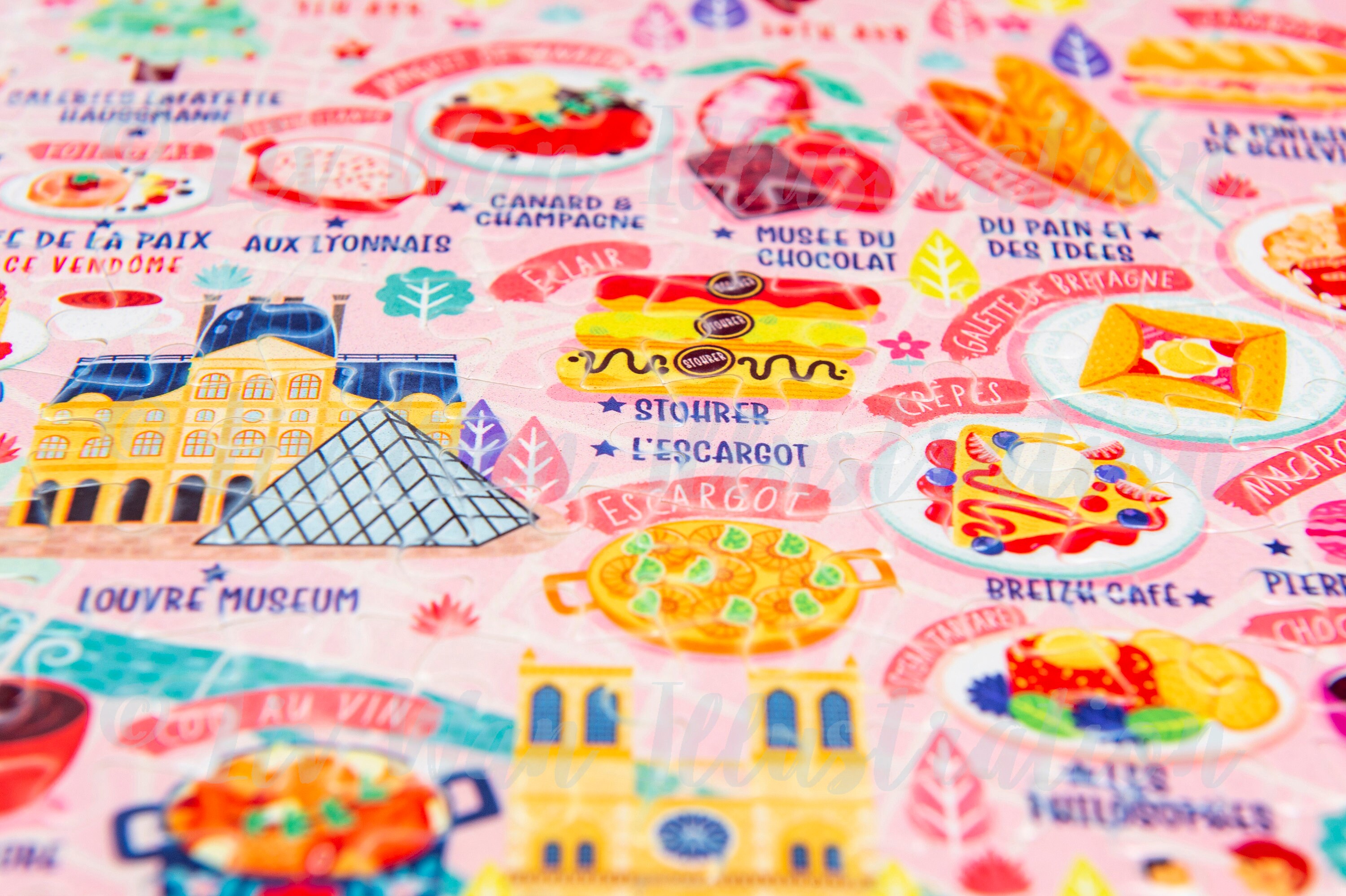 Paris map jigsaw puzzle. Premium hand made 300 piece 40x28cm | Etsy