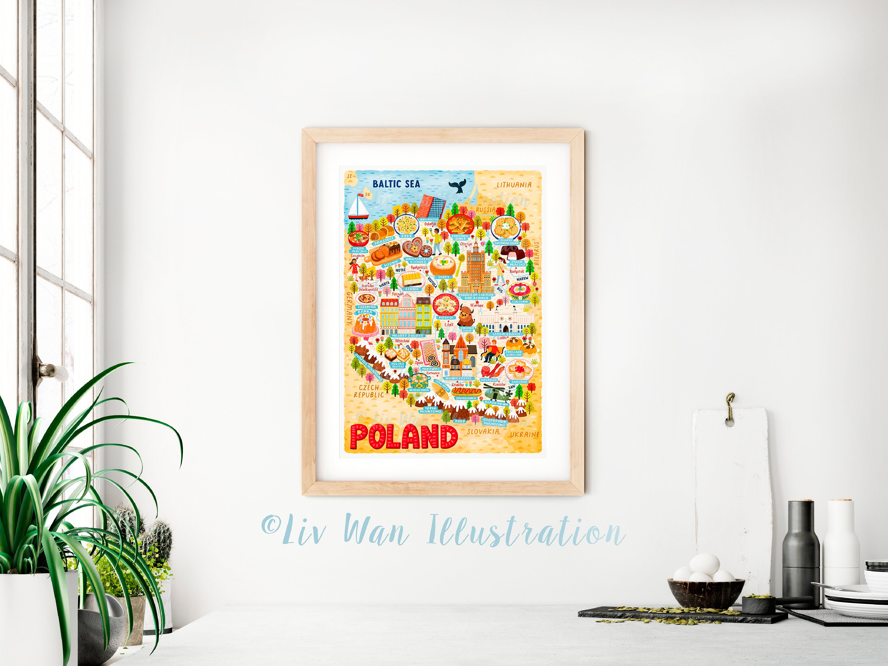 Poland Map Poster. Beautiful Wall Art. Ships Regionally - Etsy UK