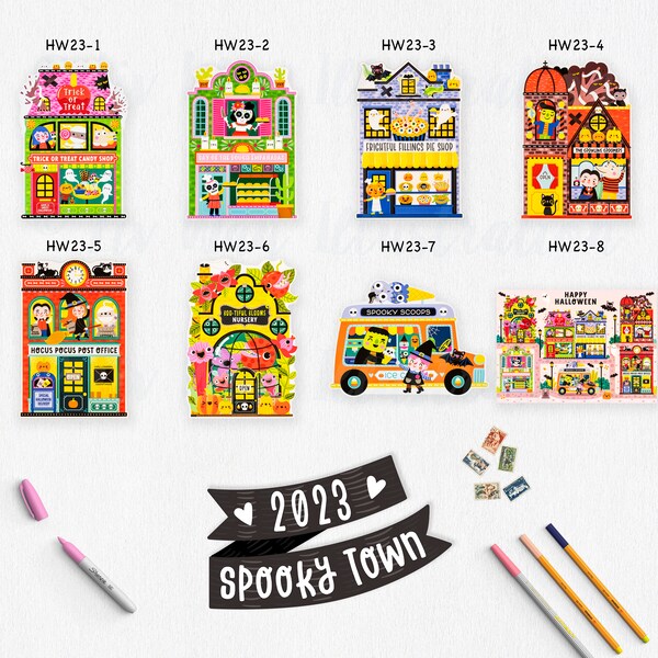 Halloween Postcards - Etsy