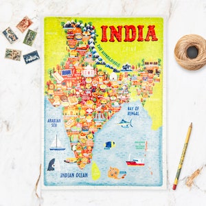 India Map Jigsaw Puzzle. Premium Hand Made 300 Piece 40x28cm Jigsaw ...