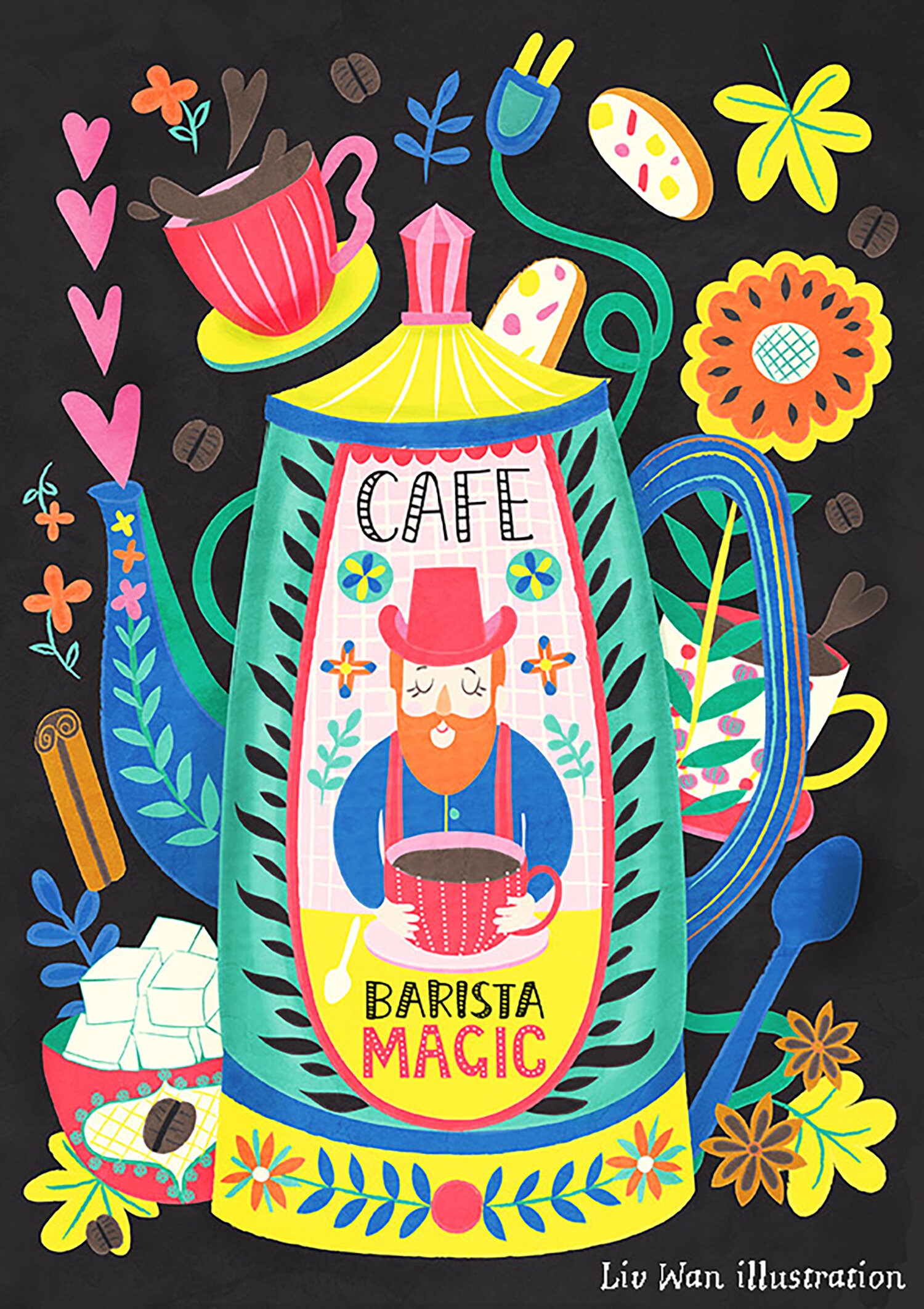 Barista Magic Postcard. A6 Coffee Lovers Series Postcard - Etsy