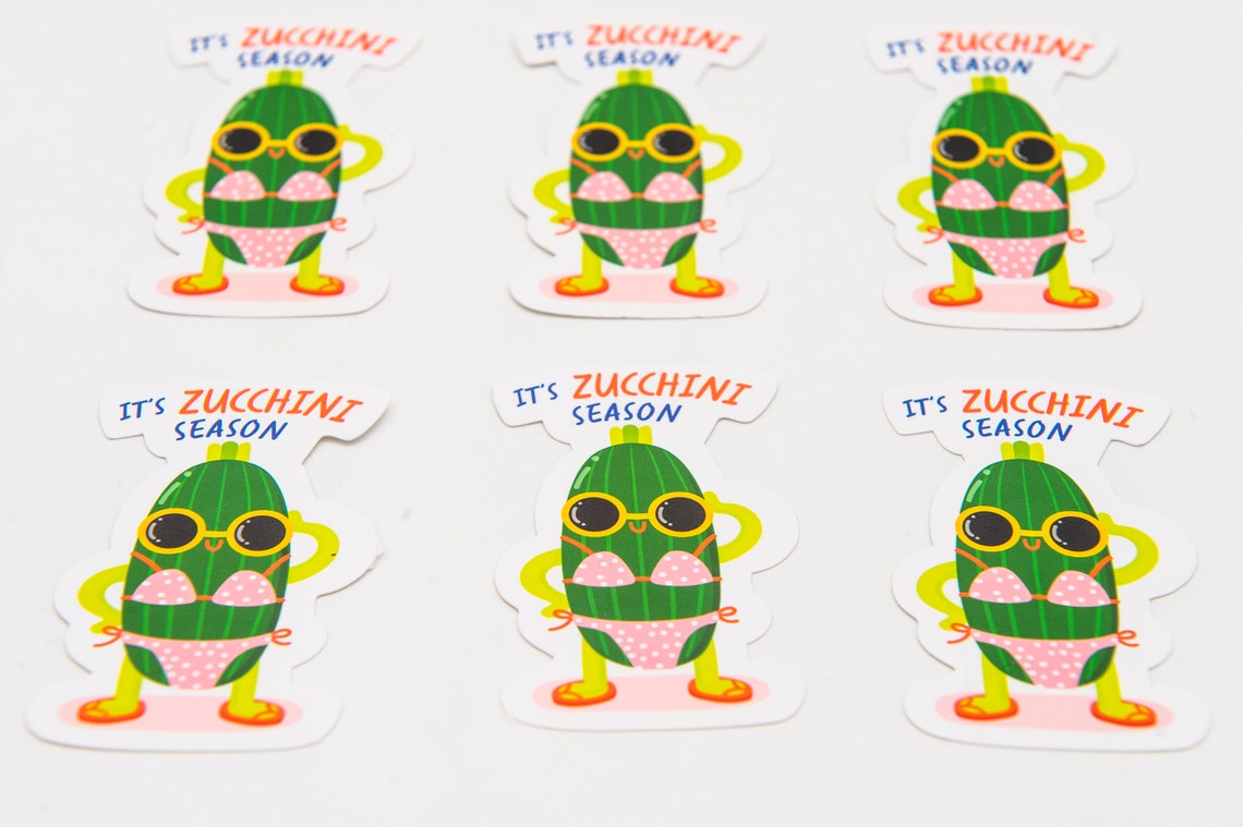 Zucchini Sticker Vinyl Sticker Laptop Decal Cute Sticker - Etsy UK